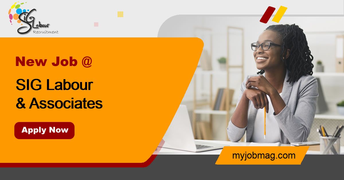 Jobs at SIG Labour & Associates - 14 August, 2025 | MyJobMag